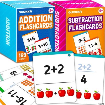 QUOKKA Addition & Subtraction Flash Cards Set for Kids Ages 4-8 – 338 ...