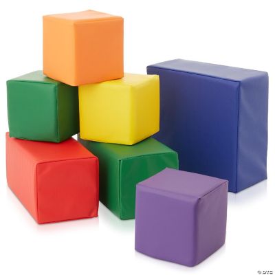 Casafield 7pcs Toddler Large Foam Building Blocks, Colorful Soft ...