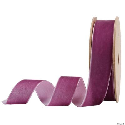 LaRibbons 1" Velvet Ribbon - Plum - 10 Yard Roll | Oriental Trading