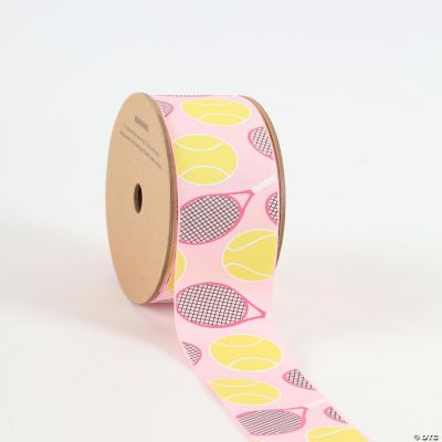 LaRibbons 1 1/2" Printed Grosgrain Ribbon - Tennis Balls and Rackets ...