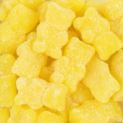 Yellow Lemon Sugared Gummy Bears 14oz Bag - 78ct | Oriental Trading
