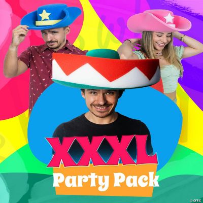 Foam Party Hats Ultimate XXXL Party Hats Pack (50 Hats & 50 Headbands ...