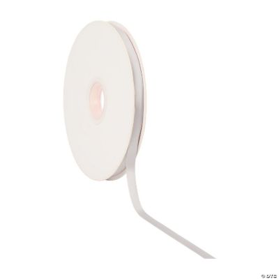 LaRibbons 3/8" Double Face Satin Ribbon - Shell Grey - 100 Yard Roll ...