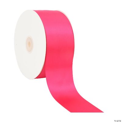 LaRibbons 2 1/4" Double Face Satin Ribbon - Shocking Pink - 50 Yard ...