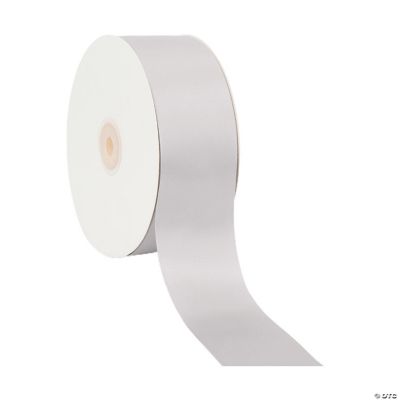 LaRibbons 2 1/4" Double Face Satin Ribbon - Shell Grey - 50 Yard Roll ...
