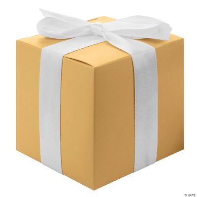Koyal Wholesale Gold Gift Favor Tuck Boxes, 3 x 3 x 3 Cube Favor Box ...