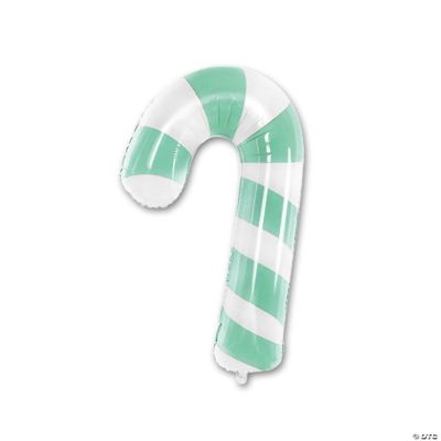 Edge Collections - 30" - Mint Green Candy Cane Foil Balloon | Oriental ...