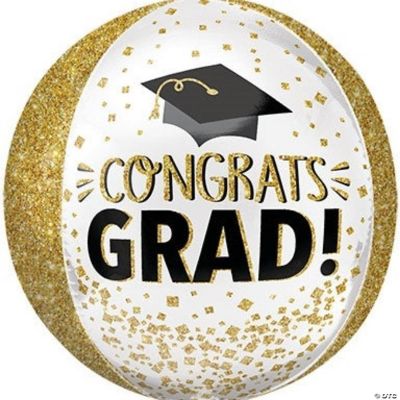 Edge Collections - 15" x 16" - Gold - Graduation Gold Glitter Foil ...