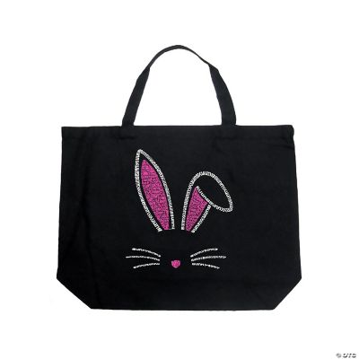 Large Word Art Tote Bag - Bunny Ears - 20"W x 15"H x 5"D | Oriental Trading