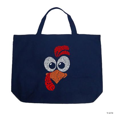 Turkey Face - Large Word Art Tote Bag - 20"W x 15"H x 5"D | Oriental ...