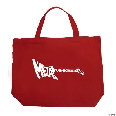 Large Word Art Tote Bag - Metal Head - 20"W x 15"H x 5"D | Oriental Trading