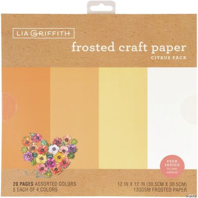 Lia Griffith Frosted Craft Tissue Paper 12"X12" 20/Pkg-Citrus-Oranges ...
