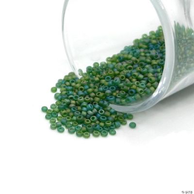 10 grams Green 12/0 Glass Seed Beads | Oriental Trading