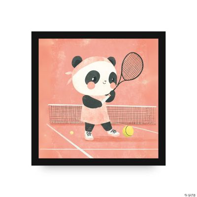 Penelope the Pro Panda Black Framed Canvas by Dancing Littles Jungle ...