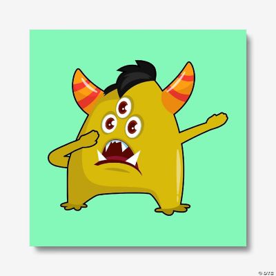 Mojo the Mohawk Monster Gallery Wrapped Canvas by Dancing Littles ...