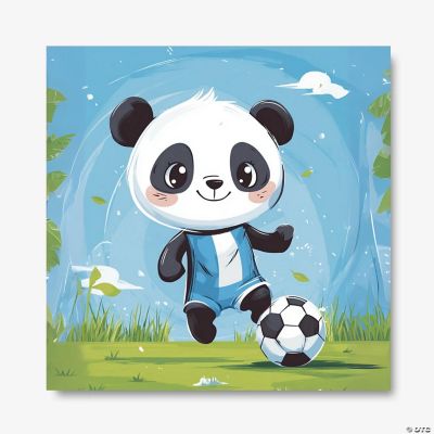 Percy the Powerhouse Panda Gallery Wrapped Canvas by Dancing Littles ...
