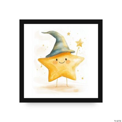 Star Wizard Black Framed Canvas by Dancing Littles Jungle - Size 16x24 ...