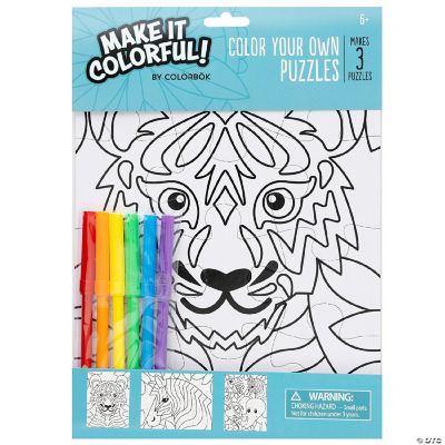 Colorbok Make It Colorful! Color Your Own Puzzles 3/Pkg-Animals ...