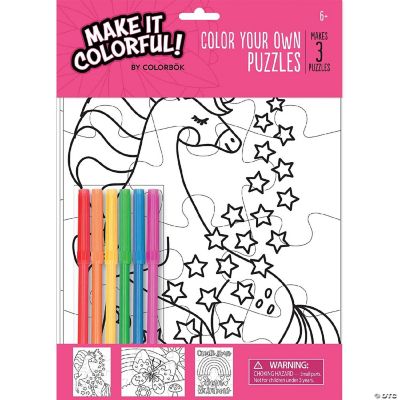 Colorbok Make It Colorful! Color Your Own PUzzles 3/Pkg-Fantasy ...