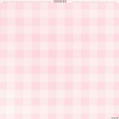 Bazzill Plaid Cardstock 12"X12"-Cotton Candy | Oriental Trading