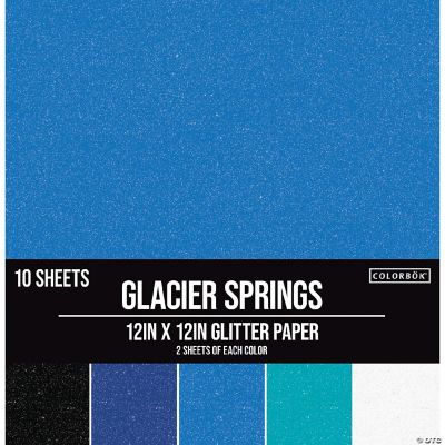 Colorbok Specialty Paper 12"X12" 10/Pkg-Glitter Glacier | Oriental Trading
