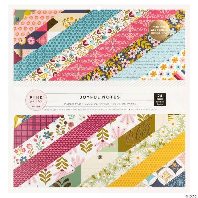Pink Paislee Double-Sided 12x12" Paper Pad 24/Pkg-Gold Foil, Joyful ...