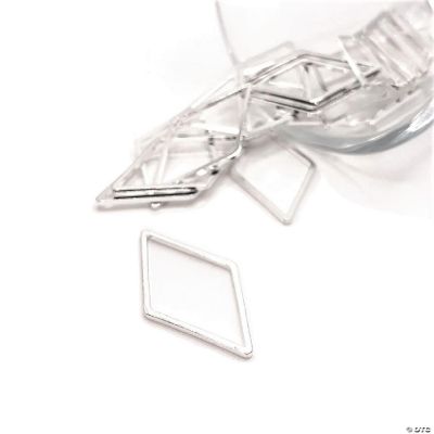 50 Pcs Rhombus Diamond Shape Charms | Oriental Trading