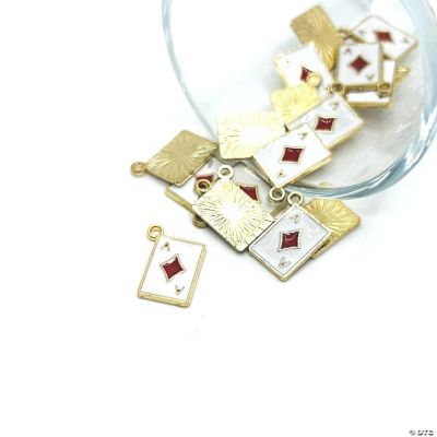 50 Pcs Ace of Diamonds Card Charms | Oriental Trading