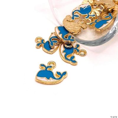 50 Pcs Blue and White Whale Charms | Oriental Trading