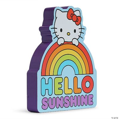 Sanrio Hello Kitty Rainbow Die-Cut Wooden Wall Art Sign 8 x 7 Inches ...