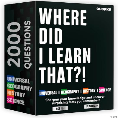 QUOKKA Trivia Card Game with 2000 Questions in Geography, History ...