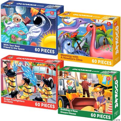 QUOKKA Puzzles for Kids Ages 4-6 - Set of 4 x 60 Pc Jigsaw Puzzles for ...