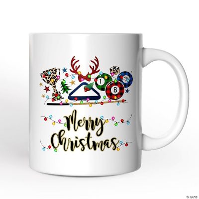 Billiards Buffalo Plaid Christmas Mug, Pool Balls Snooker Gift ...