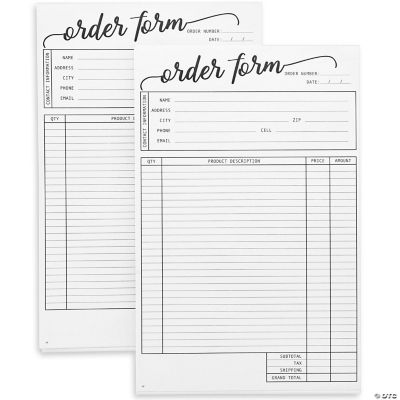 2 Pack Carbonless Invoice Book for Small Business, 5.5 x 8.5 in, 100 ...