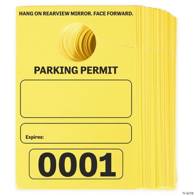 100 Pack Temporary Parking Permit Hang Tags Numbered 0001- 0100 ...