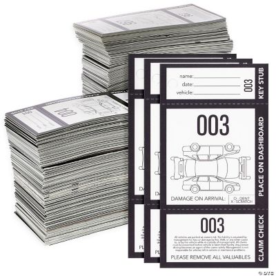 2000 Pieces 3-Part Valet Tickets for Cars, 2 Sets of Temporary Parking ...