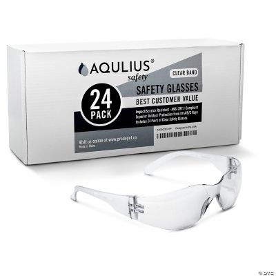 24 Pack Aqulius Bulk Pack Safety Glasses For Men & Women, ANSI Z78.1 Certified For Scratch ...