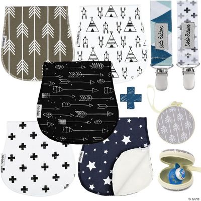 5-Pack Baby Burp Cloths - Soft Absorbent Cotton Burp Cloths - Includes ...