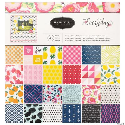 Pebbles Single-Sided Paper Pad 12"X12" 48/Pkg-Jen Hadfield Everyday, 48 ...