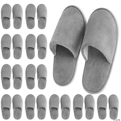 12 Pairs House Slippers for Guests, Disposable Bulk Pack for Hotel, Spa ...