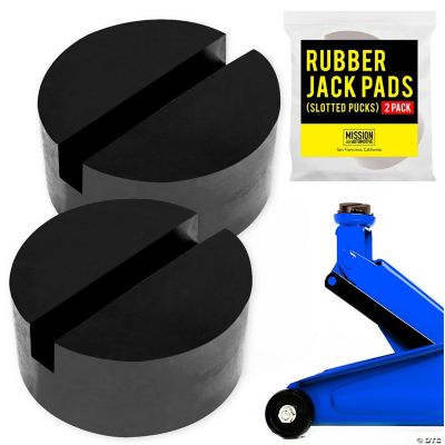 2-Pack of Rubber Jack Pads (Slotted Pucks) - Universal, Standard-Size ...