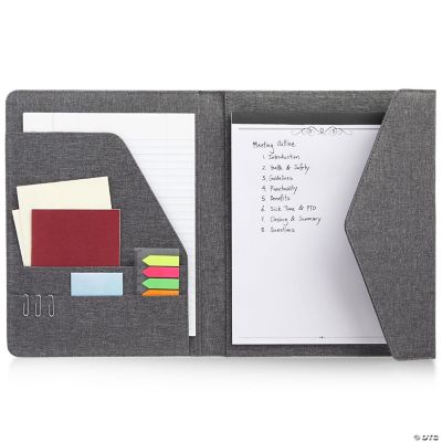 Professional Legal Notepad Portfolio, Grey Folio Notebook for Office ...