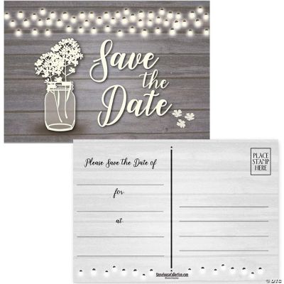 Stonehouse Collection 40 Rustic Theme Save The Date Postcards 4 x 6 ...