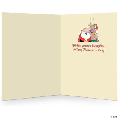 Stonehouse Collection Funny Santa on Scale Balloon 12 Cards and ...