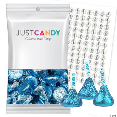 90ct Blue Candy Milk Chocolate Kisses Plus Exclusive Bonus Free Kiss ...
