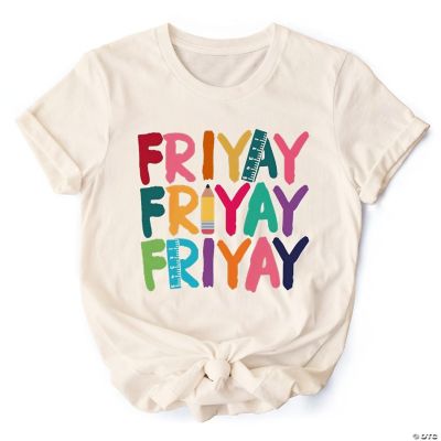 Friday Teacher T-Shirt, Friyay Natural Weekend Vibes Tee, Small ...