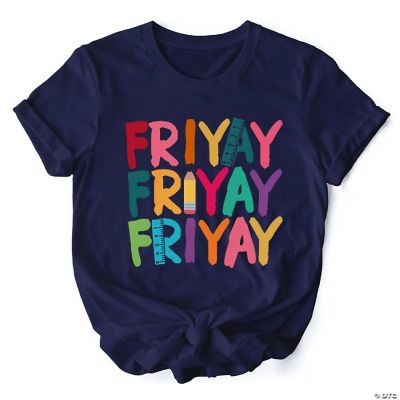 Friday Teacher T-Shirt, Friyay Navy Weekend Vibes Tee, Small | Oriental ...