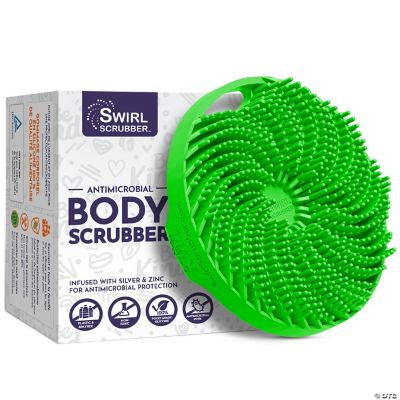 Swirl Scrubber: Antimicrobial Silicone Body Scrubber - Green - Shower ...