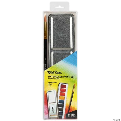 Brea Reese Watercolor Paint Set - 9pc Vibrant Colors, Brush & Portable ...