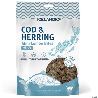 Icelandic+ Mini Combo Bites - Cod & Herring, 1.7oz Bag, 2-Ingredient ...